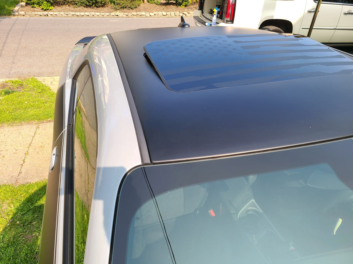 DODGE CHALLENGER 2009-2023 DISTRESSED FLAG SUNROOF VINYL DECAL ...
