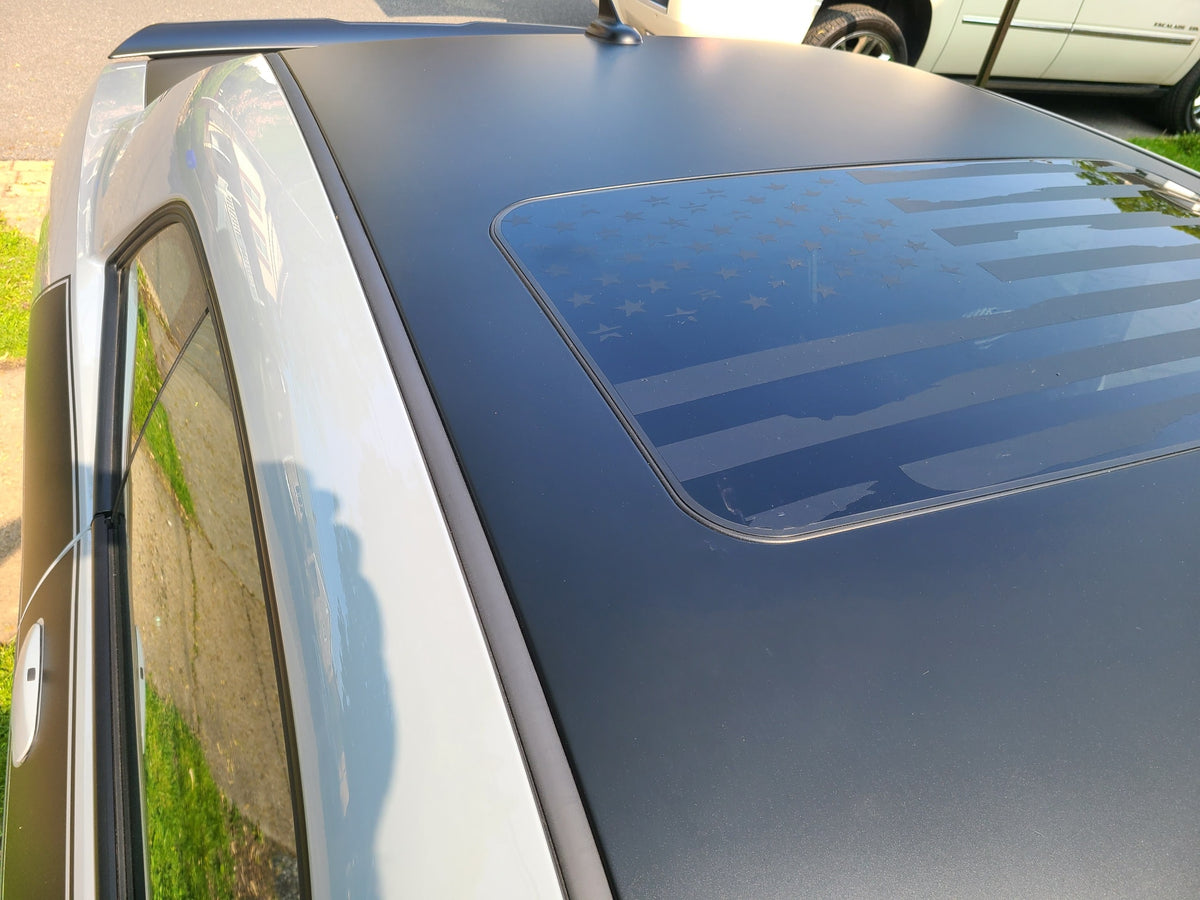 DODGE CHALLENGER 2009-2023 DISTRESSED FLAG SUNROOF VINYL DECAL ...