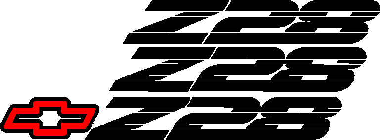 Z28 CAMARO EMBLEM FENDER & REAR BUMPER VINYL DECAL SET OF 3 1993-2002 ...