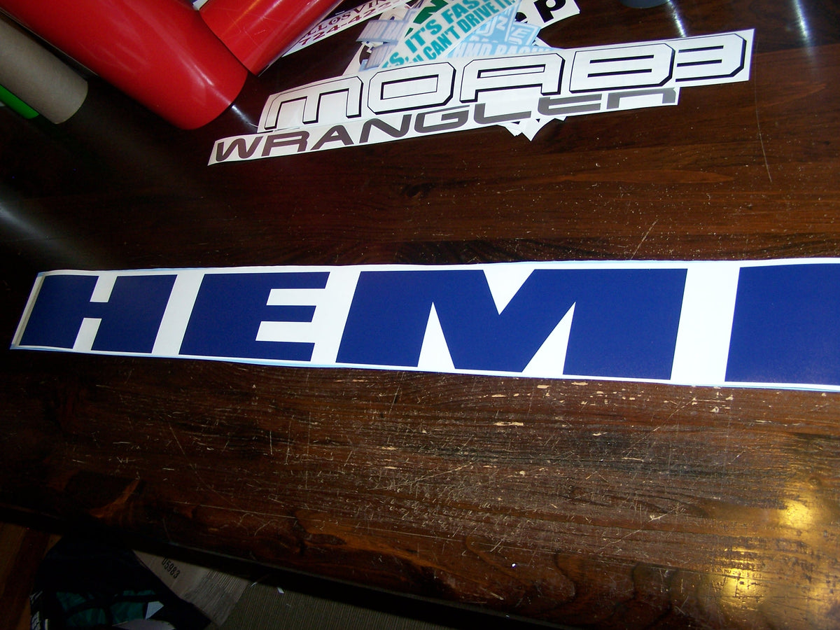 HEMI WINDSHIELD DECAL STICKER BANNER CHOOSE COLOR AND SIZE – Vellosvinyl