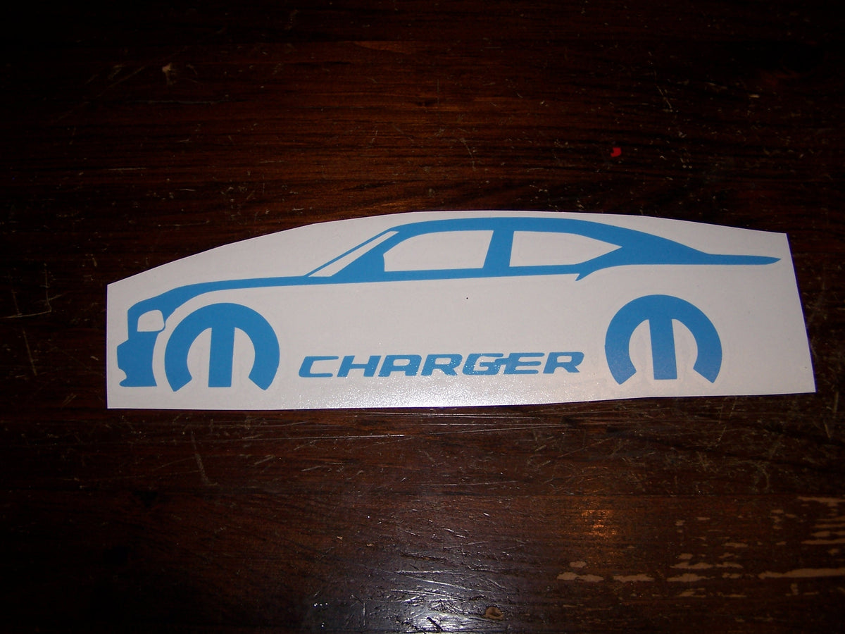 CHARGER WITH MOPAR LOGO & TEXT VINYL STICKER DECAL 2006-2010 – Vellosvinyl