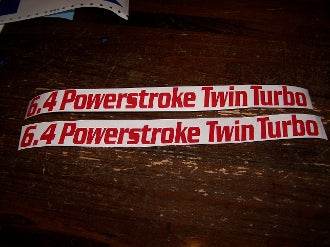 6.4 POWERSTROKE TWIN TURBO DECAL SET – Vellosvinyl