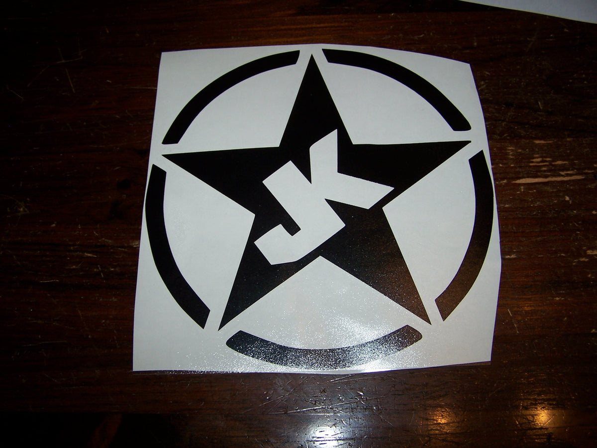 JK JEEP STAR VINYL STICKER DECAL WRANGLER JK JKU – Vellosvinyl