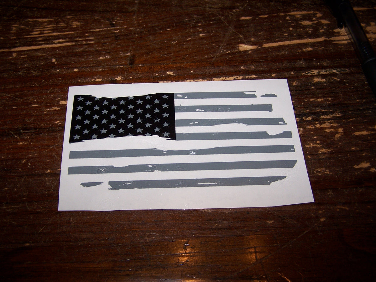 DISTRESSED SMALL AMERICAN FLAG VINYL DECAL STICKER – Vellosvinyl