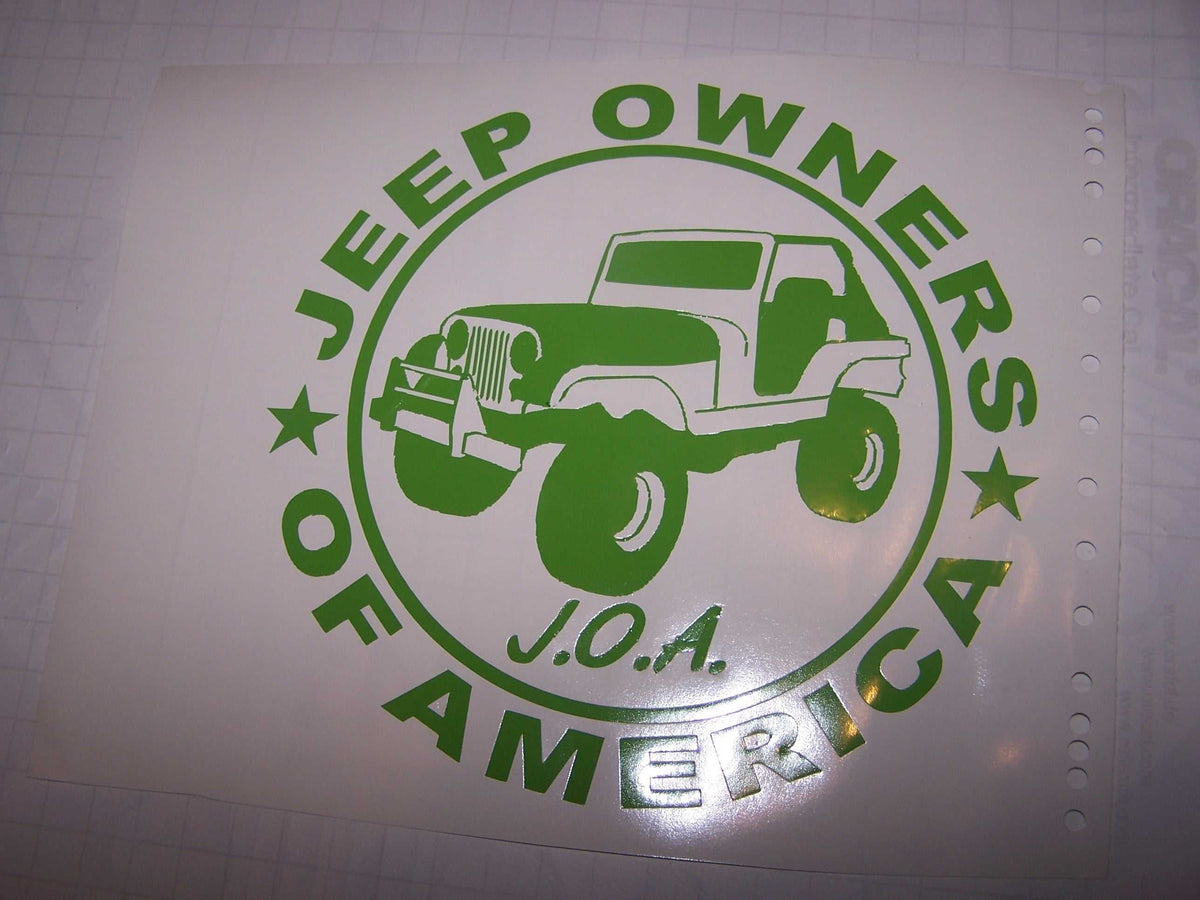 JEEP OWNERS OF AMERICA MEMBERS CJ VINYL DECAL STICKER – Vellosvinyl