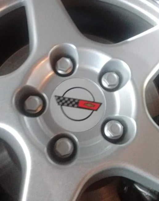 CORVETTE C4 LOGO WHEEL CENTER CAP DECAL SET OF 4 1984-1990 – Vellosvinyl