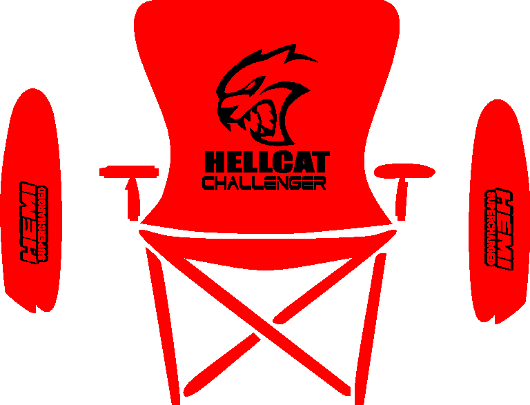 DODGE HELLCAT FOLDING CHAIR DEMON REDEYE – Vellosvinyl