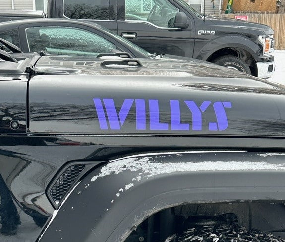 JEEP WRANGLER WILLYS NON DISTRESSED HOOD DECAL SET – Vellosvinyl
