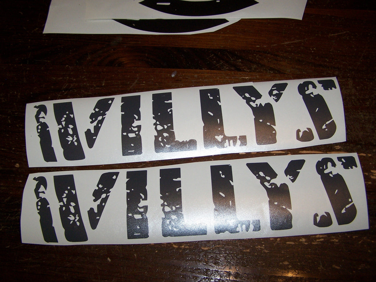 JEEP WRANGLER WILLYS HOOD DECAL SET – Vellosvinyl