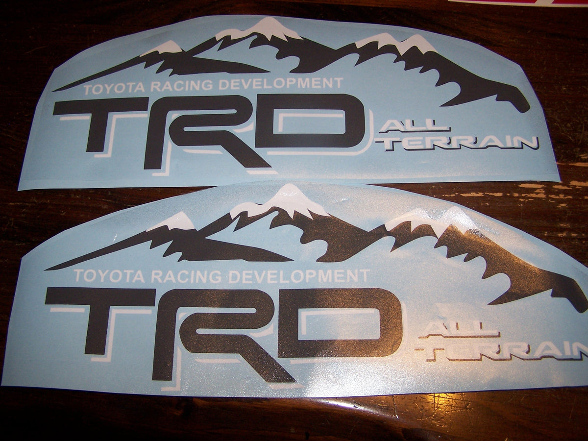 TRD ALL TERRAIN BEDSIDE / WINDOW STICKER VINYL DECAL SET OF 2 – Vellosvinyl