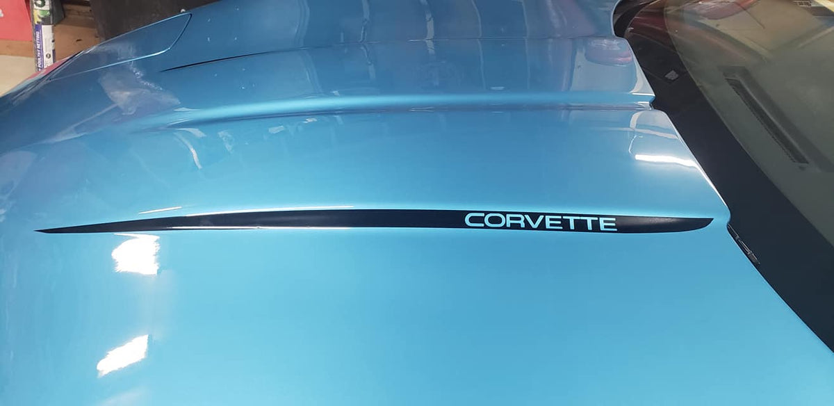 CORVETTE C4 HOOD STRIPE STRIPES DECAL SET OF 2 CUSTOMIZABLE – Vellosvinyl