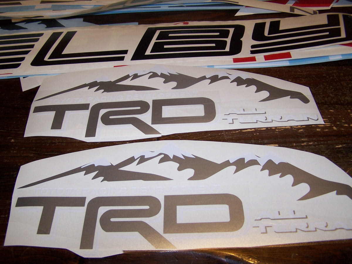 TRD ALL TERRAIN BEDSIDE / WINDOW STICKER VINYL DECAL SET OF 2 – Vellosvinyl