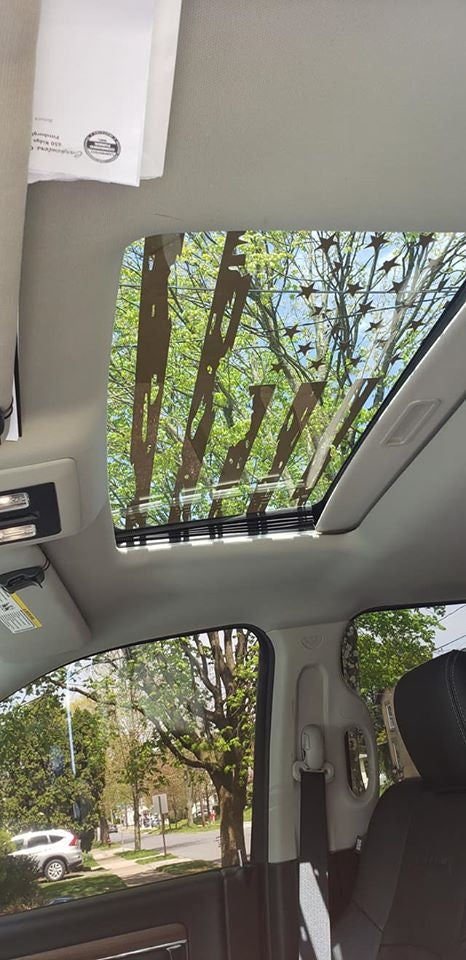 DODGE RAM 2009-2024 DISTRESSED AMERICAN FLAG SUNROOF VINYL DECAL ...