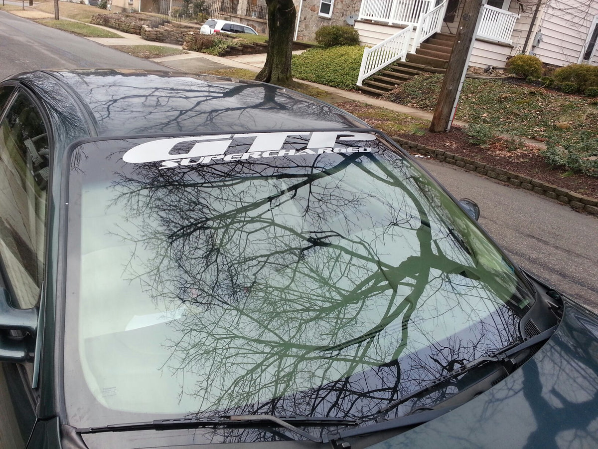 GRAND PRIX GTP SUPERCHARGED WINDSHIELD / WINDOW VINYL STICKER DECAL BA ...