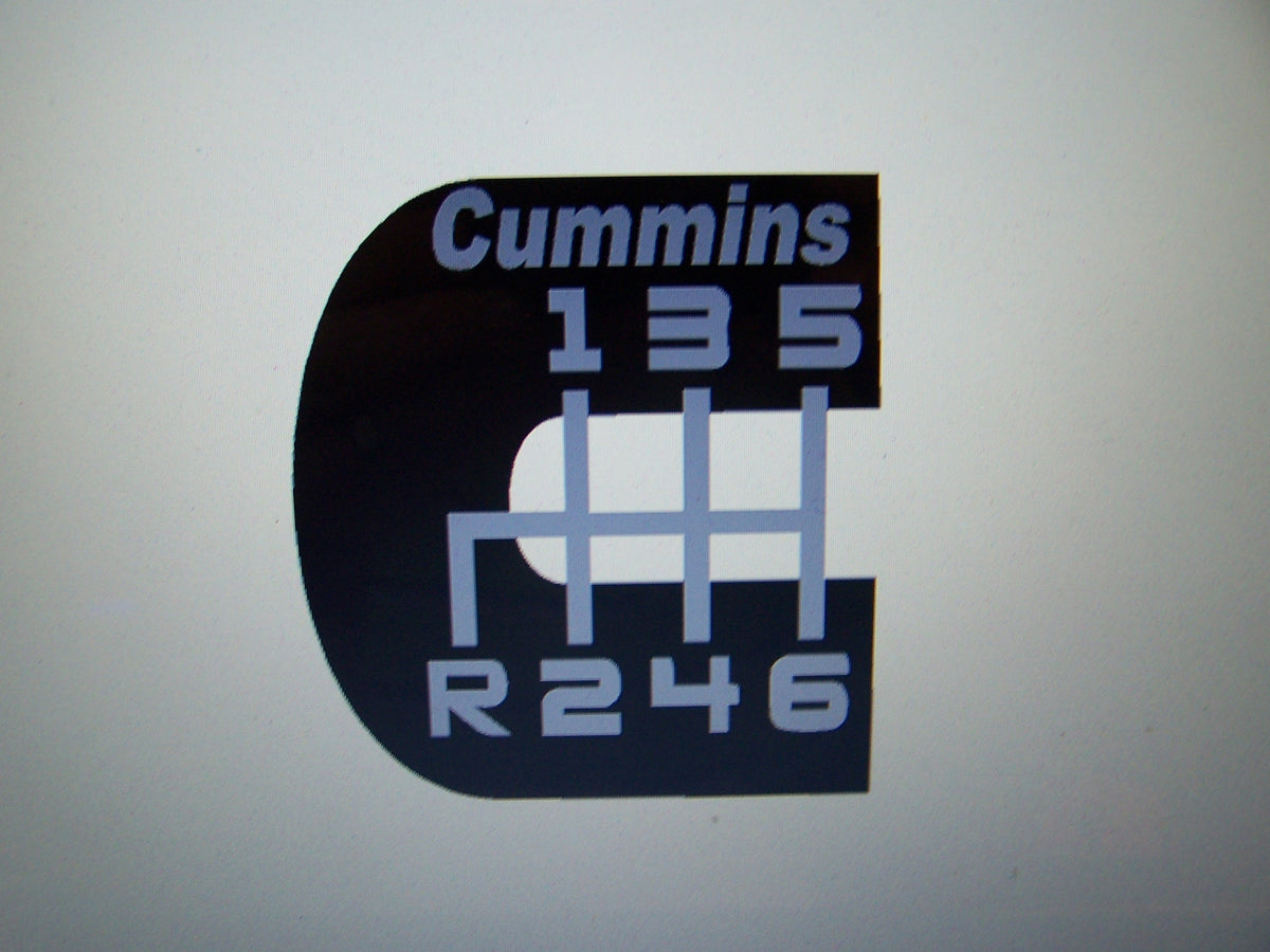 CUMMINS LOGO 6 SPEED WITH TEXT VINYL STICKER DECAL CHOOSE COLOR ...