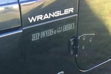 JEEP OWNERS OF AMERICA Small Vinyl Decal Sticker Banner - Custom Color ...