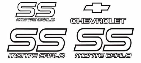 1987 1988 MONTE CARLO SS DECAL KIT – Vellosvinyl