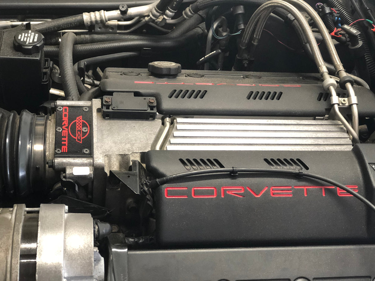 CORVETTE C4 THROTTLE BODY OVERLAY DECAL WITH EMBLEM – Vellosvinyl